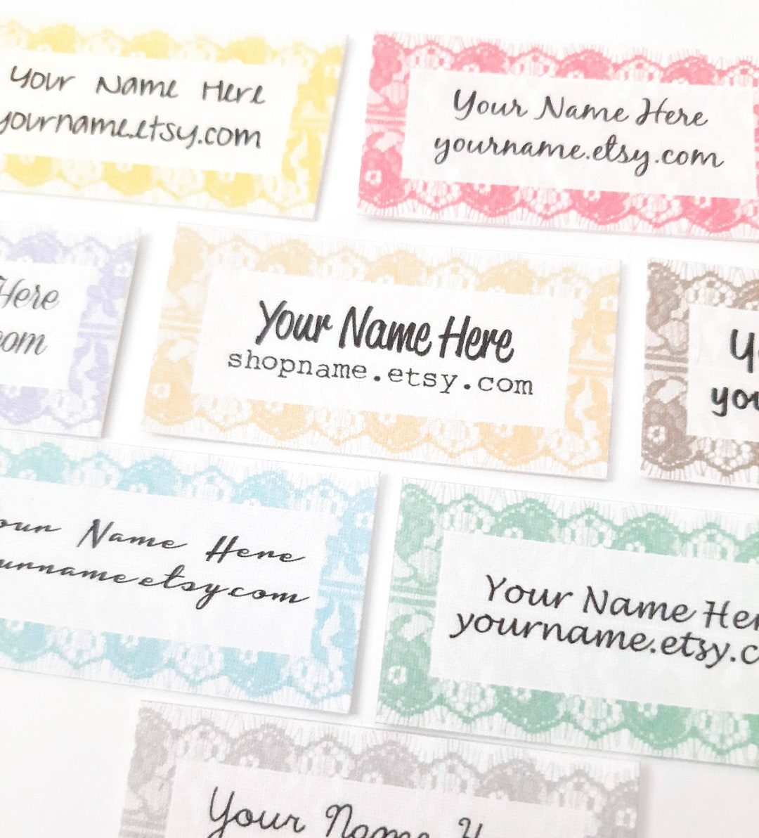 Lace Printed Sew on Fabric Labels, Custom Labels, Product Labels ...
