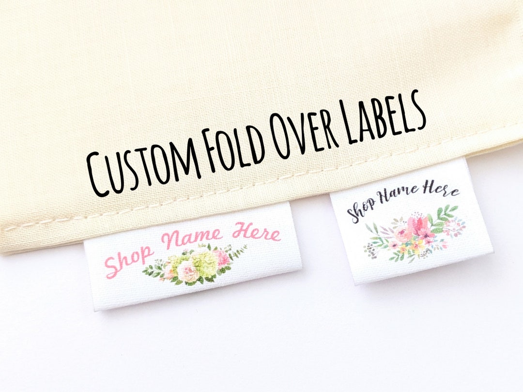 Custom Fold-over Fabric Labels – 1.5"x1.5" Cotton Sew-in Tags ...