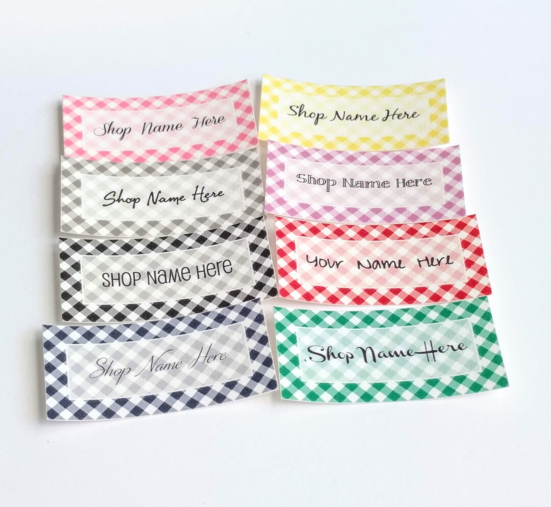 Custom Gingham Fabric Labels: Sew-on Cotton, 2" X 1" - Etsy