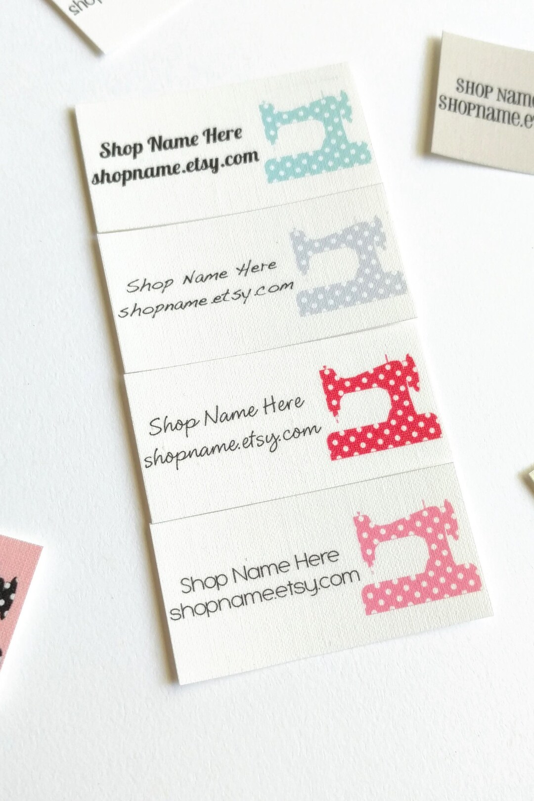 Sewing Machine Printed Sew on Fabric Labels, Custom Labels, Product ...