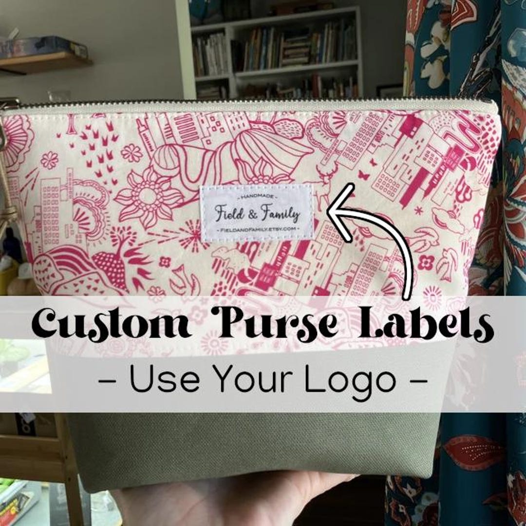 Custom Purse Labels – Sew-in Fabric Tags for Bags | Personalized Fold ...