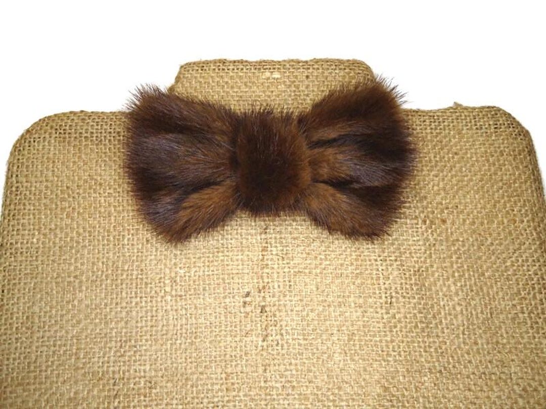 Handmade Mink Fur Bow Tie - Dark Brown, Unique Wedding Bowtie - Etsy