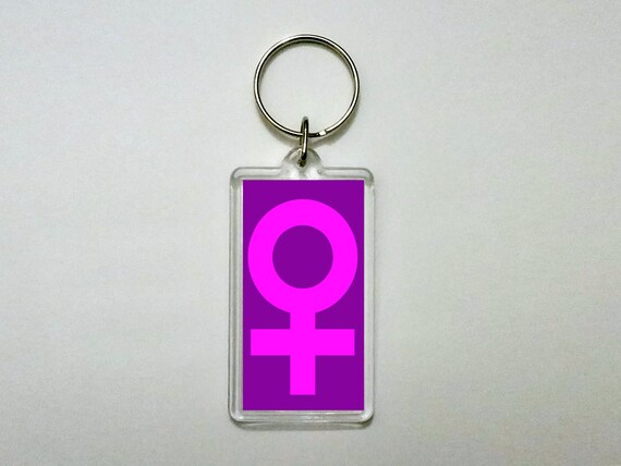 Female Symbol Feminism Pro-equality Keychain. Key Chain Size | Etsy