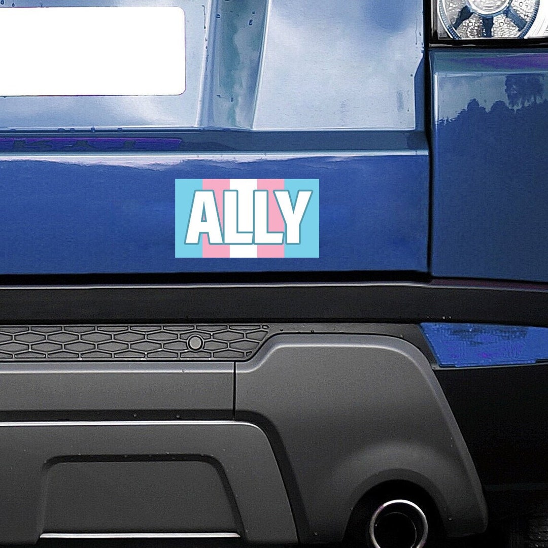 Trans Ally - LGBTQ+ Supporter Bumper Sticker (FREE SHIPPING ...