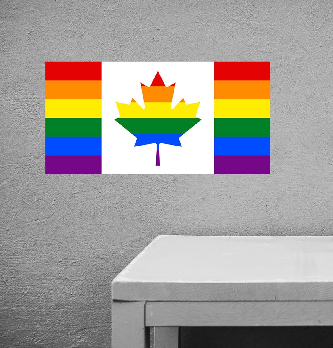 Bisexual Canadian Flag LGBTQ Poster Print. Gay Pride Rights - Etsy
