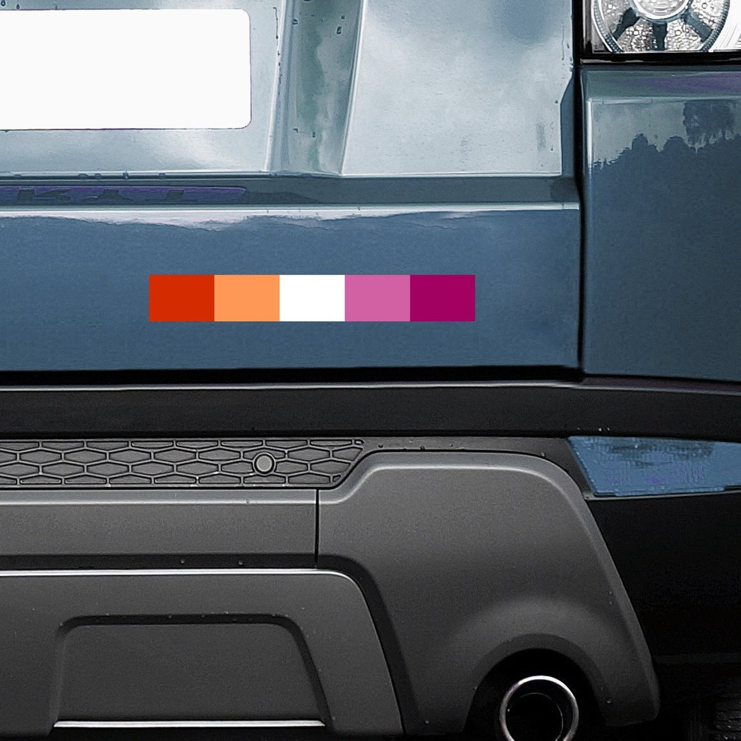 Lesbian Pride Lgbtq Pride Bumper Sticker Free Shipping Minimalist Lesbian 7x1 Car Decal
