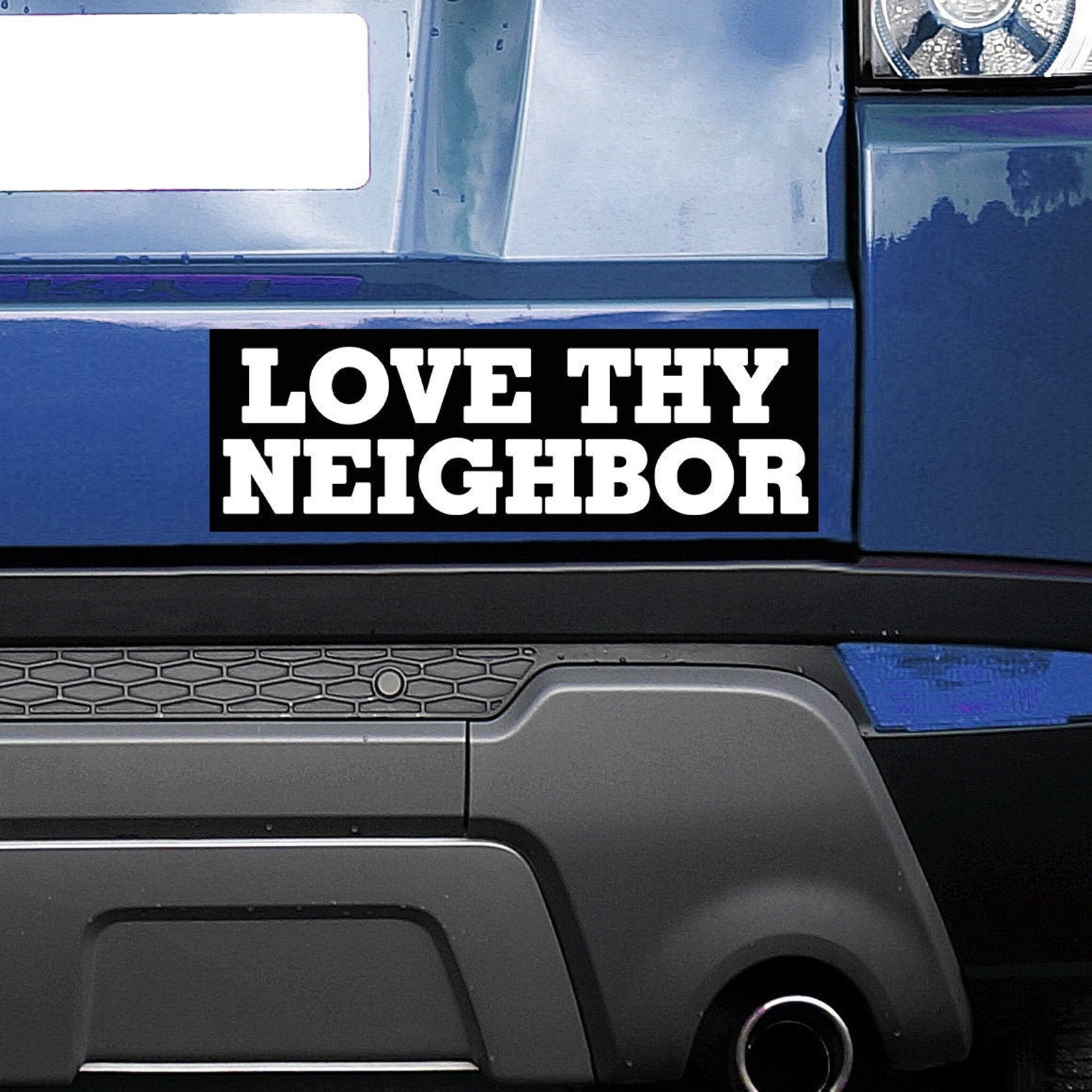 Love Thy Neighbor Inspirational Quote Bumper Sticker FREE | Etsy