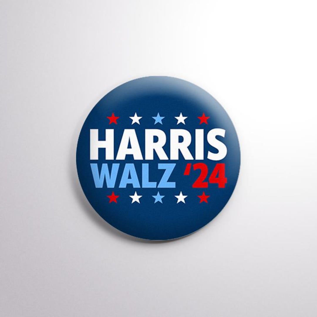 Harris Walz '24 - Kamala Harris/tim Walz 2024 Election 2.25" Button ...