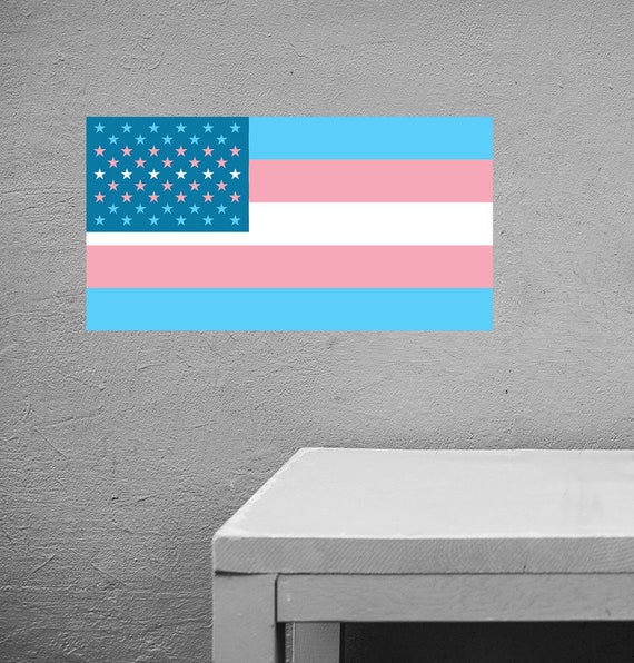 Trans American Flag LGBTQ Poster Print. Transgender Rights | Etsy