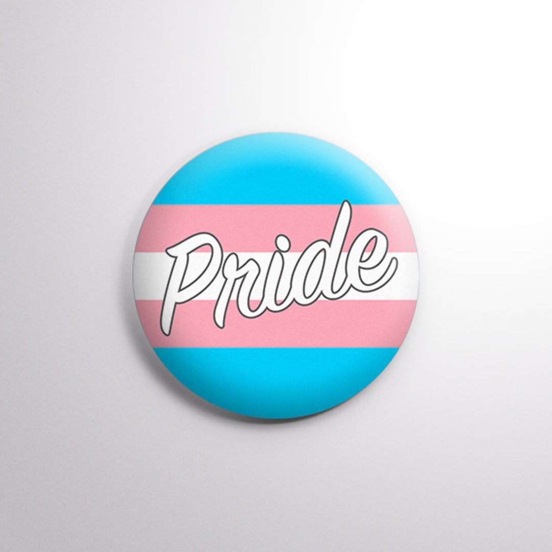 Pride Trans Pride Flag Button. LGBTQ Community Transgender Pin ...