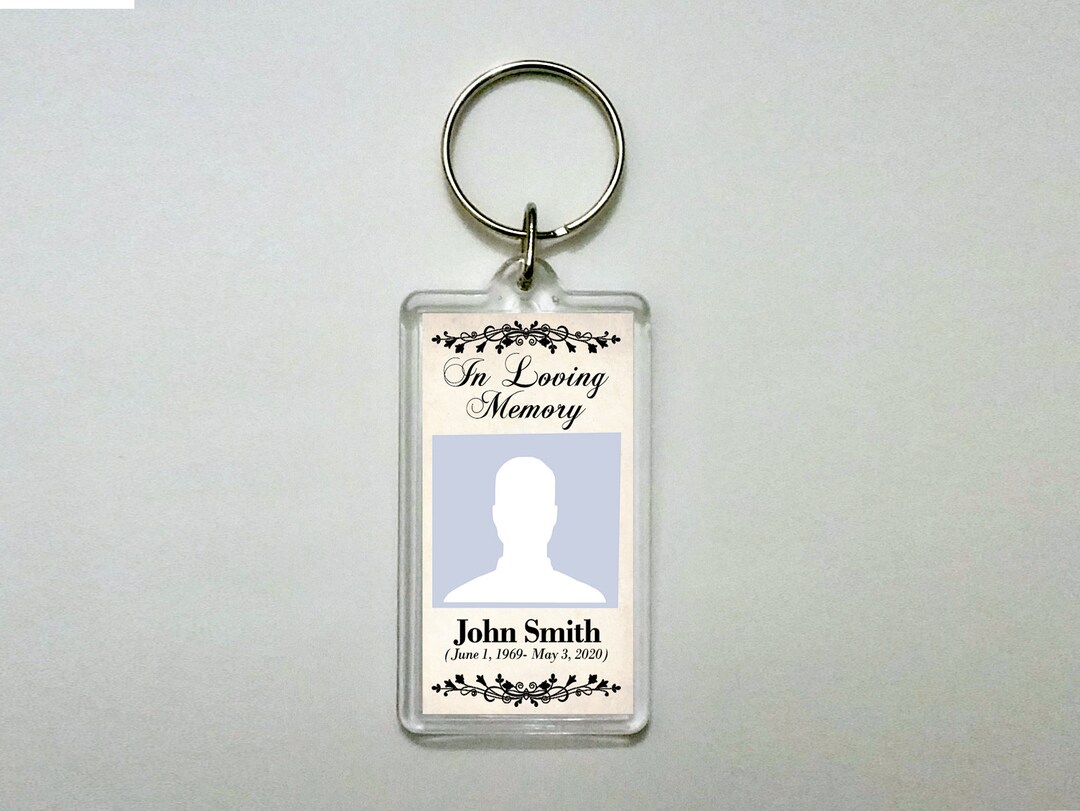In Loving Memory Two Sided Customizable Obituary Keychain. - Etsy
