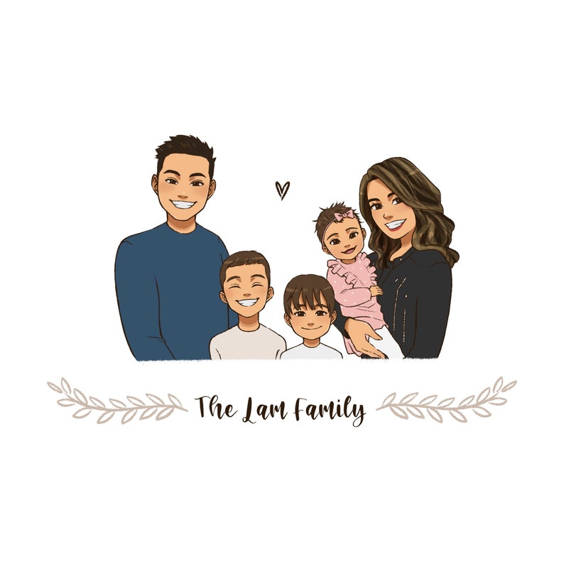 Custom Portrait Drawing Custom Family Portrait Custom Couple - Etsy