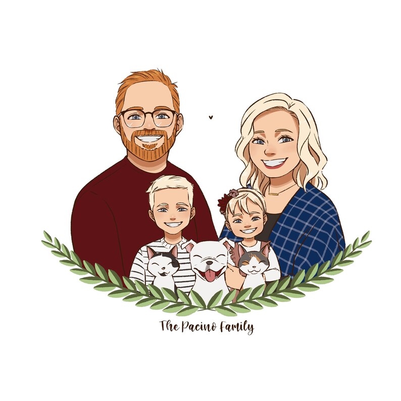 Custom Portrait Drawing Custom Family Portrait Custom Couple - Etsy