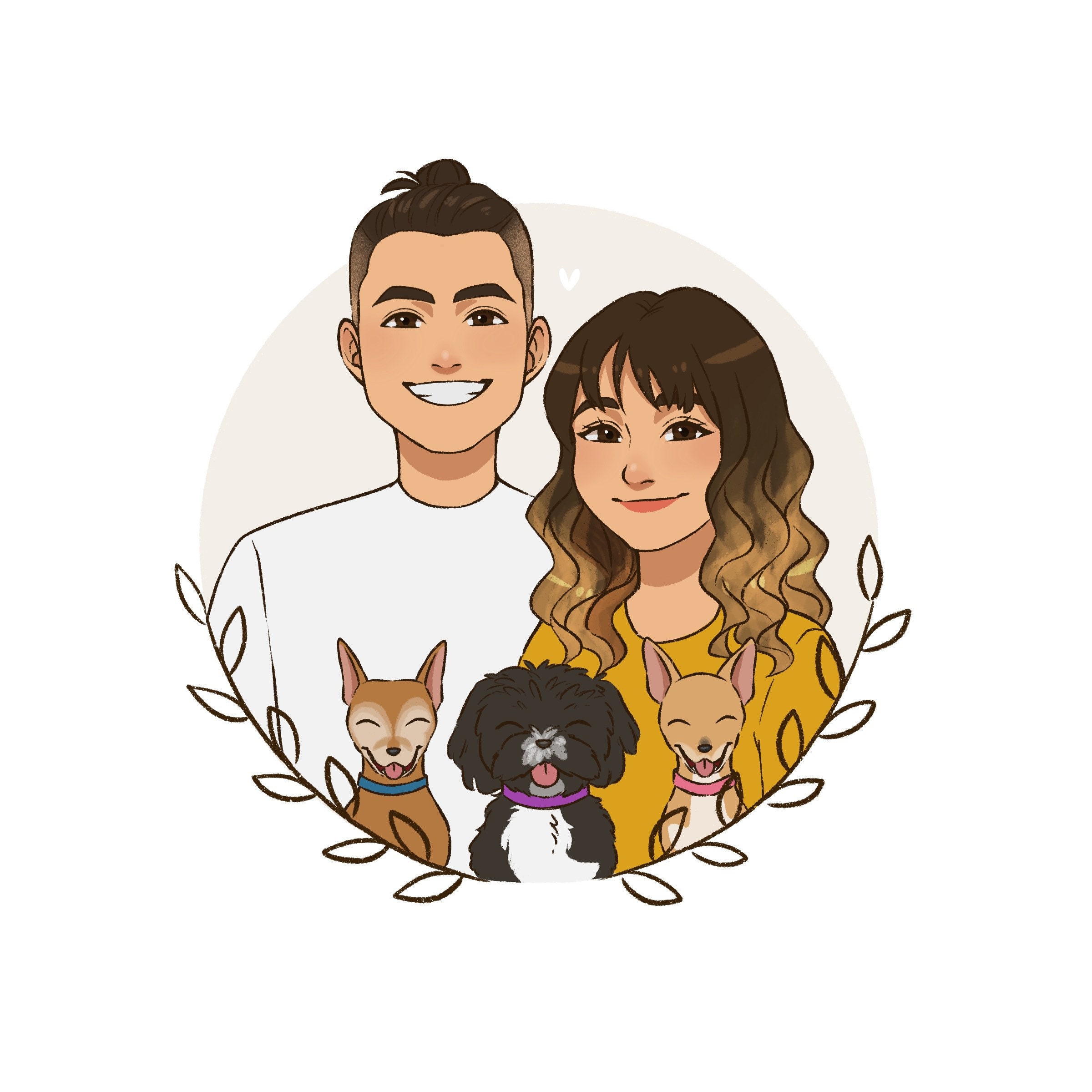 Custom Portrait Drawing Custom Family Portrait Custom Couple - Etsy