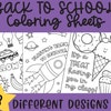 Back to School Coloring Sheets | Fun Activity | Pre-k and Kindergarten ...