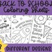 Back to School Coloring Sheets | Fun Activity | Pre-k and Kindergarten ...
