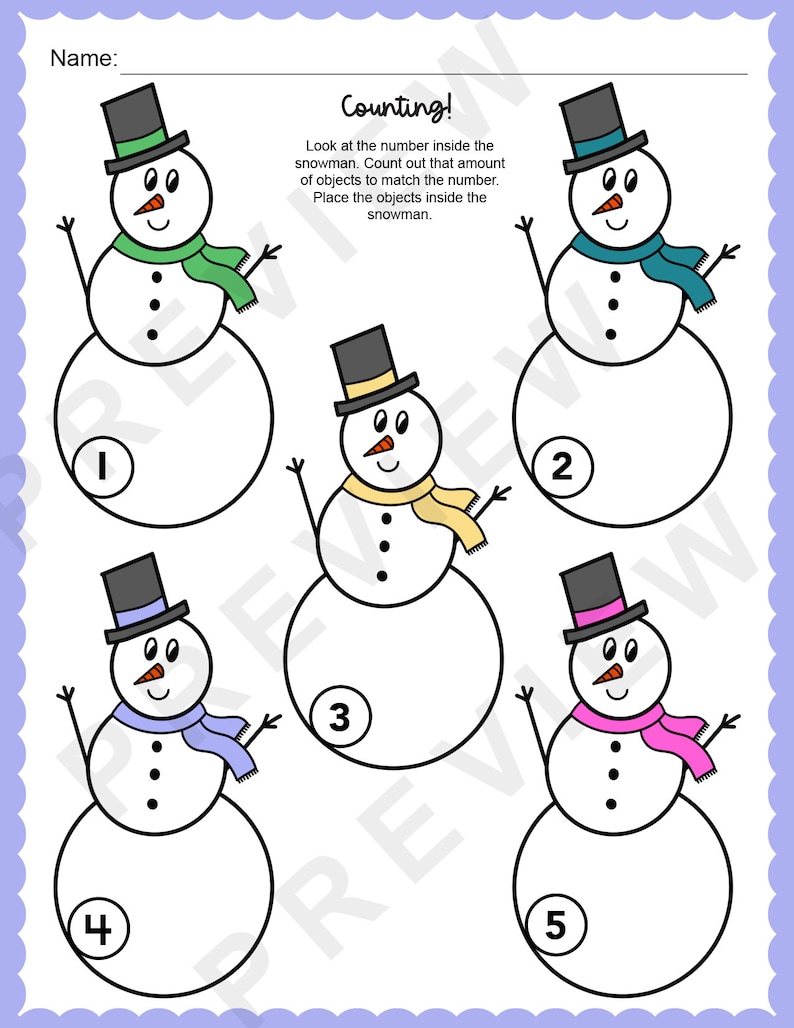 Pre-k Kindergarten Sensory Counting Activity | Counting 1-10 | Ten ...