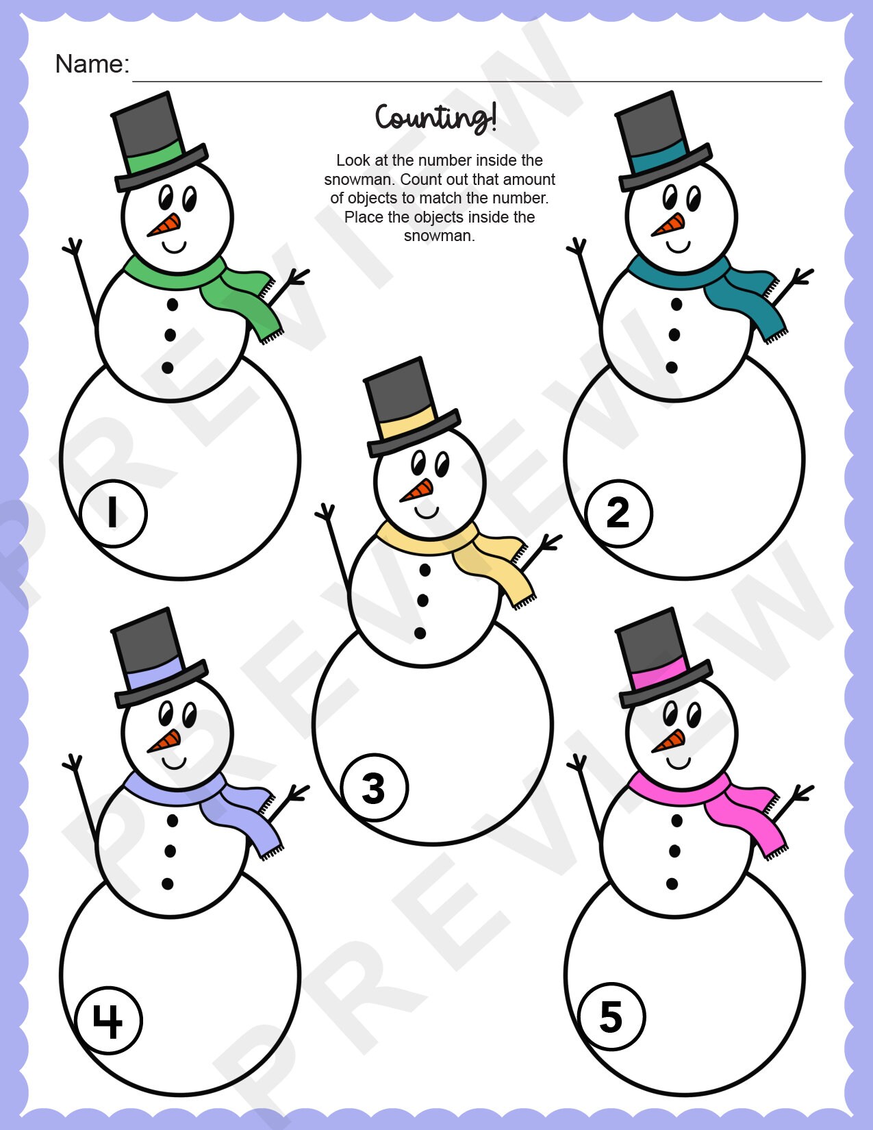 Pre-k Kindergarten Sensory Counting Activity | Counting 1-10 | Ten ...