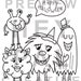 FIVE Halloween Coloring Sheets | Kids Activity | Includes Monsters ...