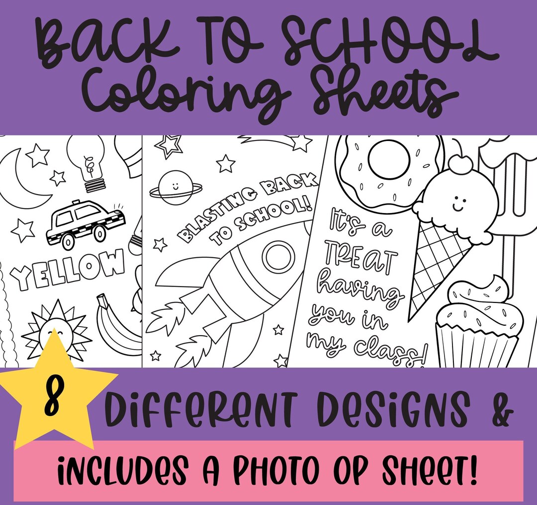 Back to School Coloring Sheets | Fun Activity | Pre-k and Kindergarten ...