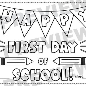 Back to School Coloring Sheets | Fun Activity | Pre-k and Kindergarten ...