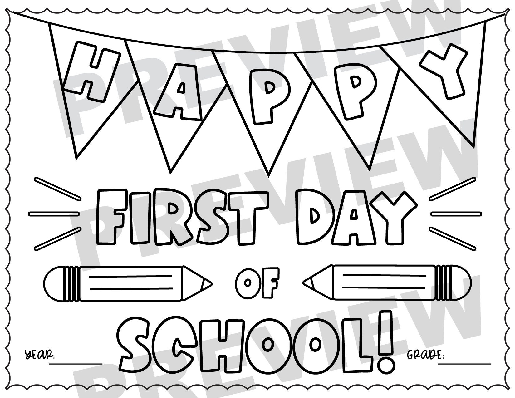 Back to School Coloring Sheets | Fun Activity | Pre-k and Kindergarten ...