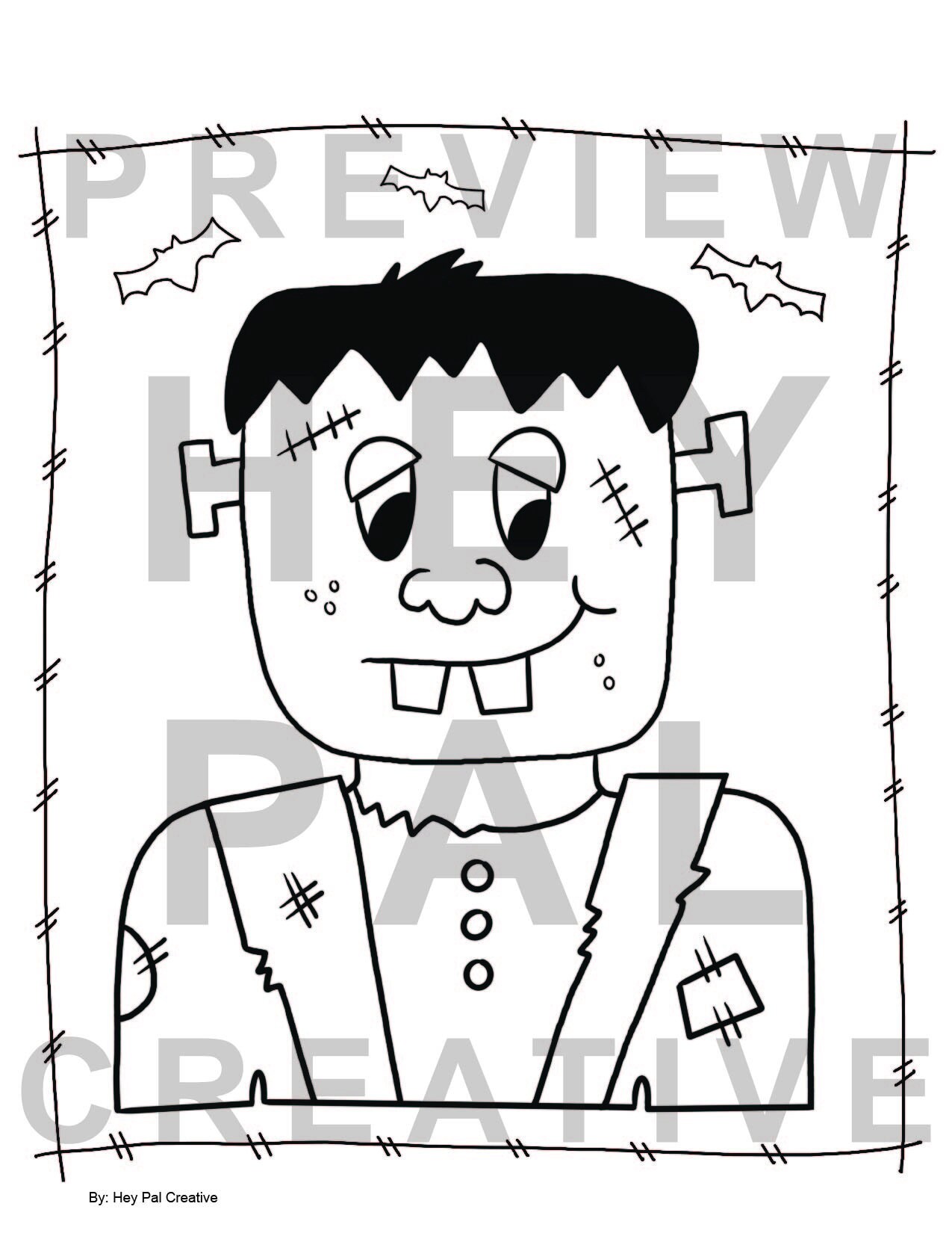 FIVE Halloween Coloring Sheets | Kids Activity | Includes Monsters ...