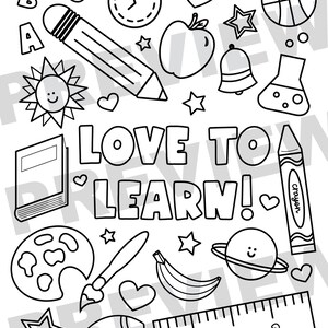 Back to School Coloring Sheets | Fun Activity | Pre-k and Kindergarten ...