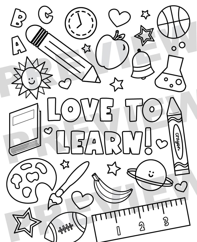 Back to School Coloring Sheets | Fun Activity | Pre-k and Kindergarten ...
