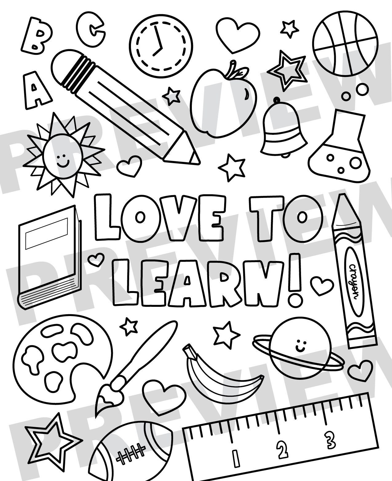 Back to School Coloring Sheets | Fun Activity | Pre-k and Kindergarten ...
