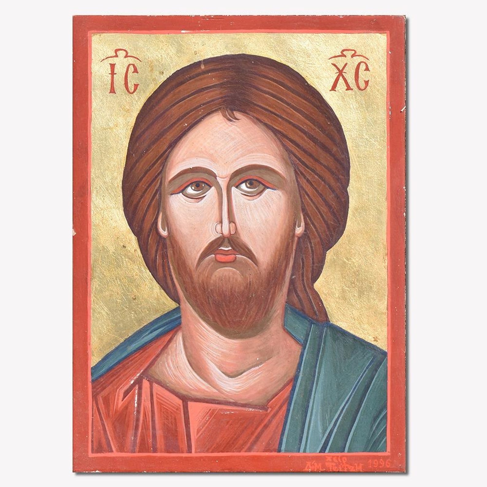 Jesus Christ Art Hand Painted Iconography on Wood With Egg Tempera and ...