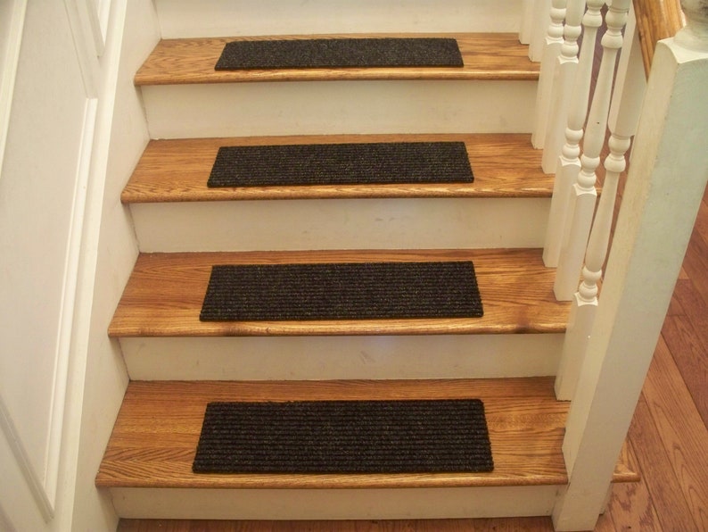 Essential Carpet Stair Treads Style Rugged Color Charcoal - Etsy