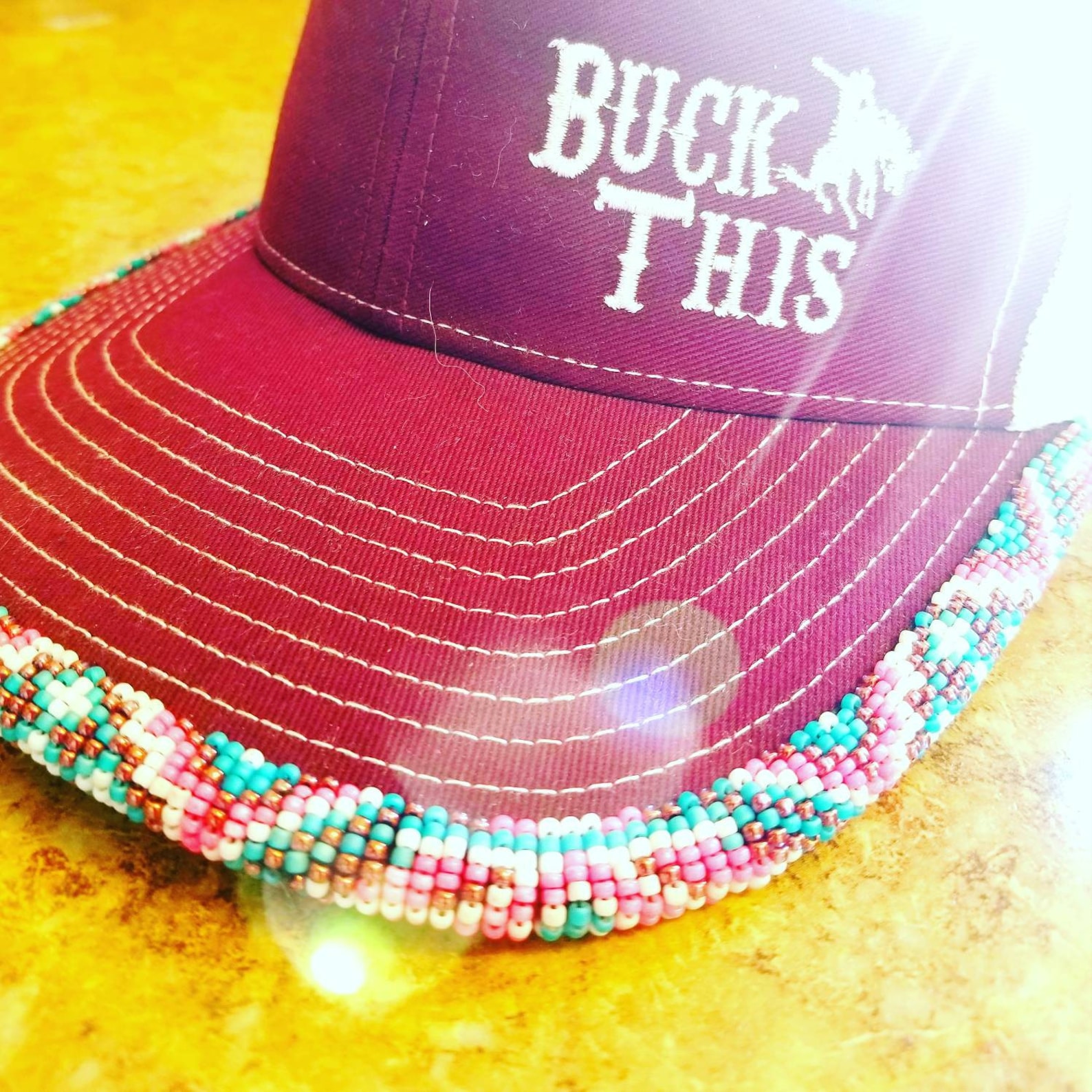 Custom Beaded Baseball Hat Brim: Design Your Own - Etsy