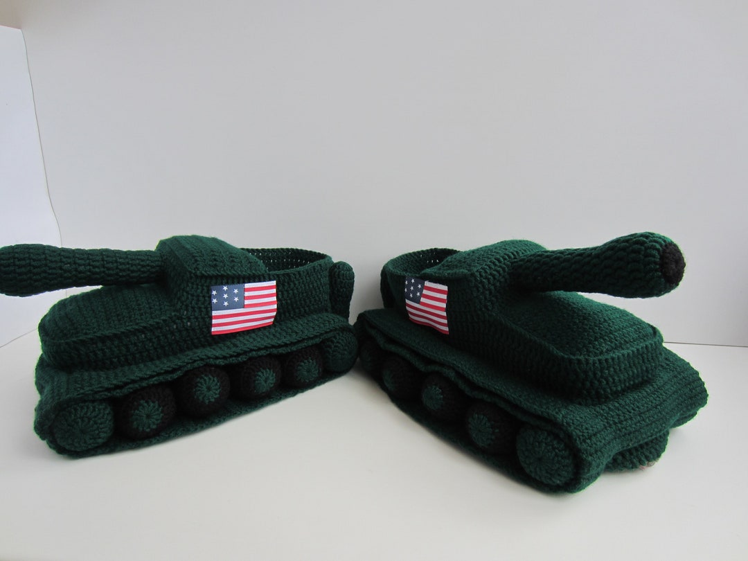 Tank Slippers, Knitted Slippers, World of Tanks, Slippers, Gifts for ...