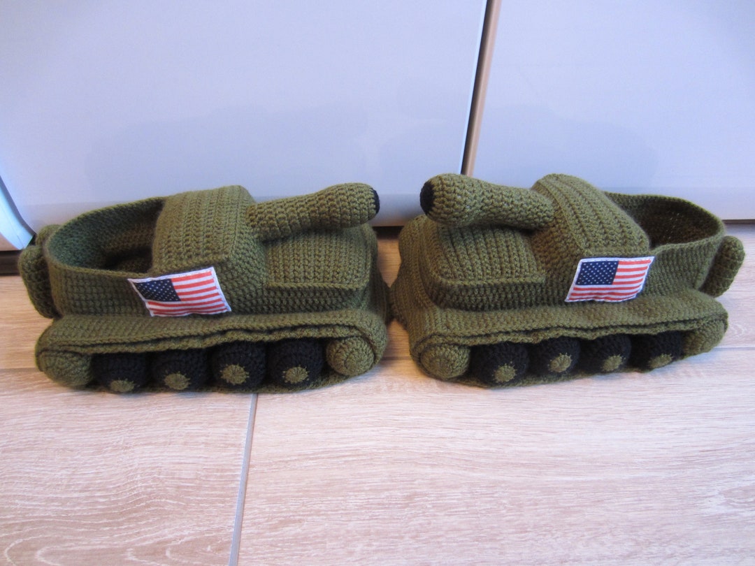 Tank Slippers, Battle Slippers, Army Tank Slippers, Funny Slippers ...