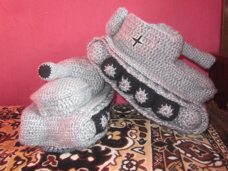 Hand Knit Slippers, Crochet Tank Slippers, Adult Crochet Slippers, Gift ...