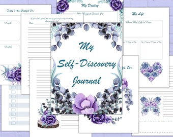10 Self Discovery Workbook Pages Journal With Prompts Printable - Etsy