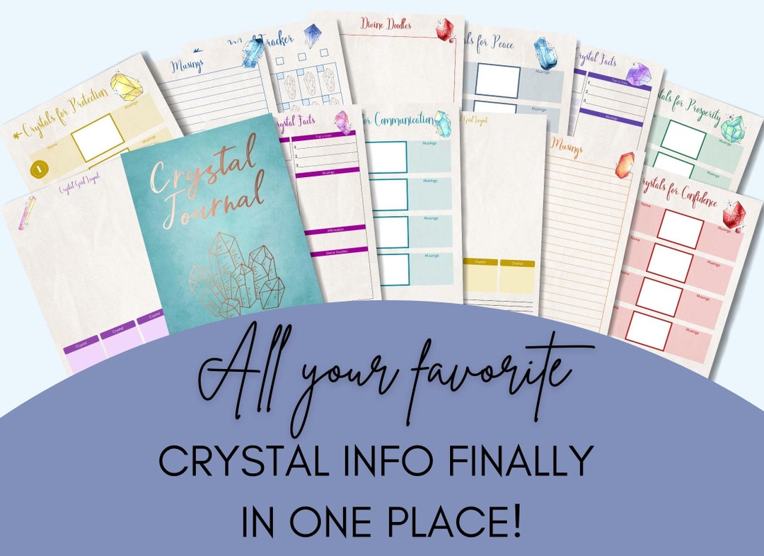 Crystal Journal Printable / Crystal Book of Shadows Pages / Crystal ...