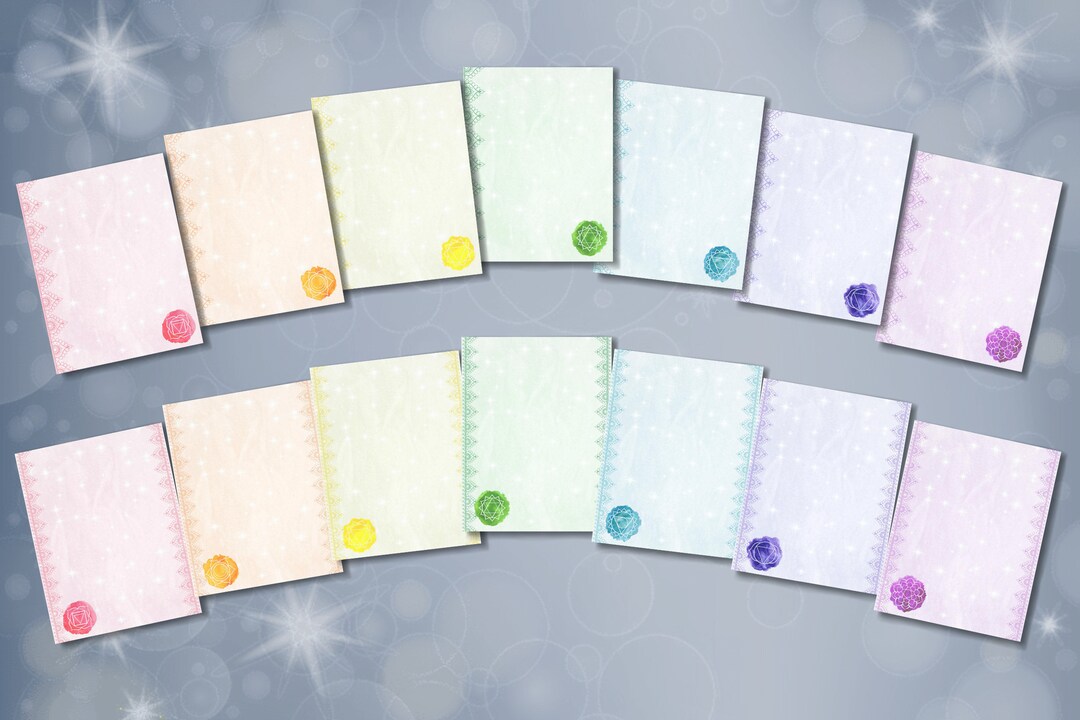 Chakras Printable Stationary Set / Junk Journal Kit / Journal Pages ...