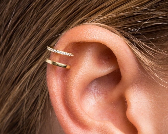 Ear Cuff, Cz Ear Cuff, Dainty Ear Cuff, Minimalist Ear Cuff, Delicate ...