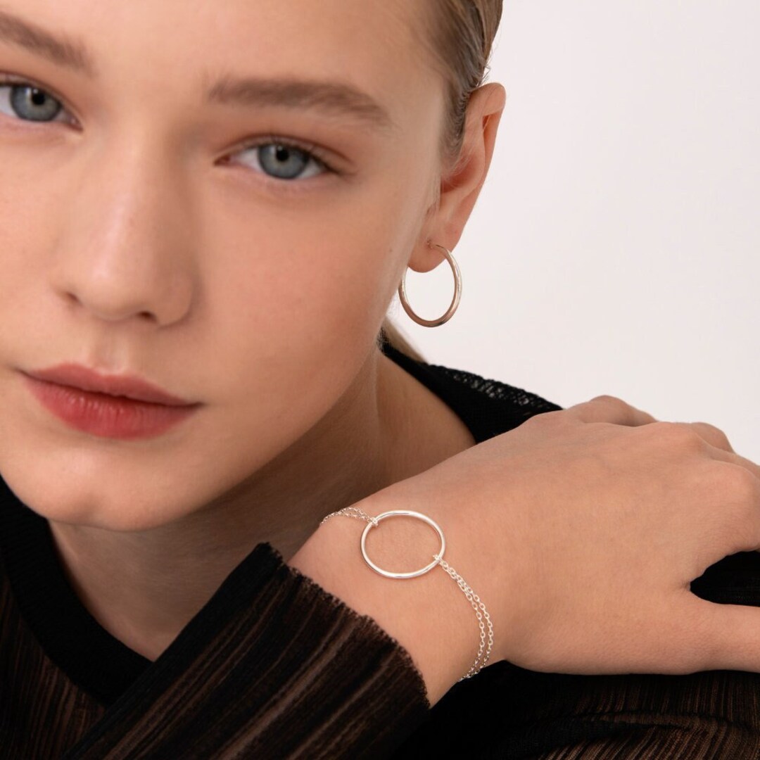 Karma Gold Bracelet, Eternity Gold Bracelet, Minimalist Bracelet ...