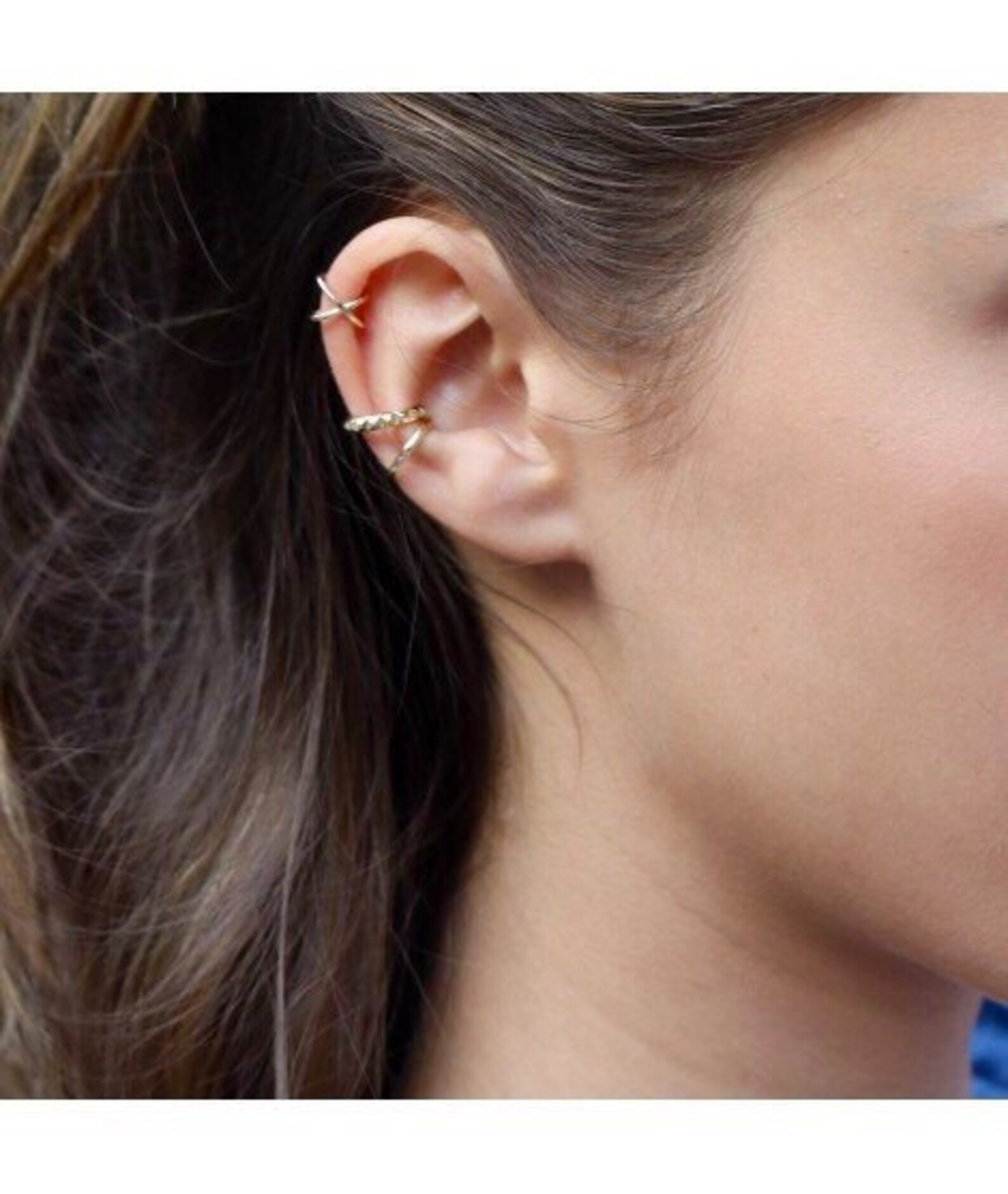 Serrated ear cuff cartilage earrings Dainty ear cuff | Etsy