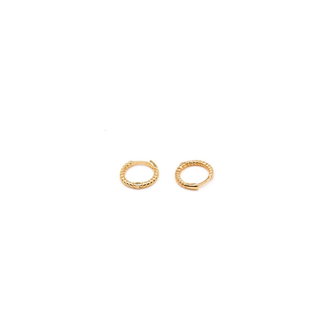 Hoop Earrings, Braided Hoops, Minimalist Hoops, Gold Hoops, Dainty Hoop ...