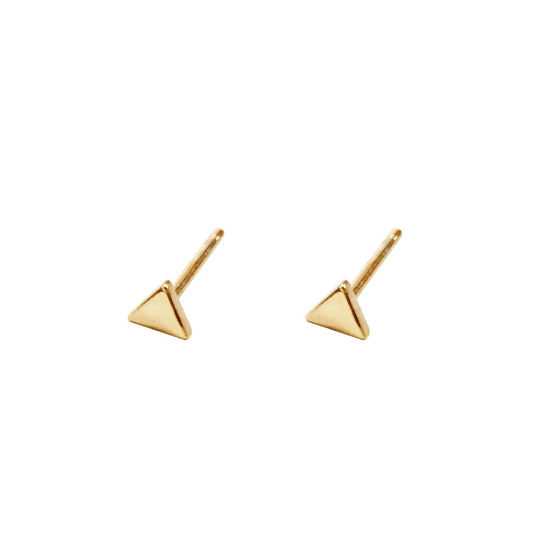 Triangle Studs - Triangle Earrings - Triangle Studs - Dainty Studs ...