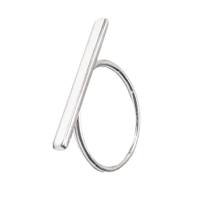 Flat Bar Ring Minimalist Ring Bar Ring Dainty Ring | Etsy