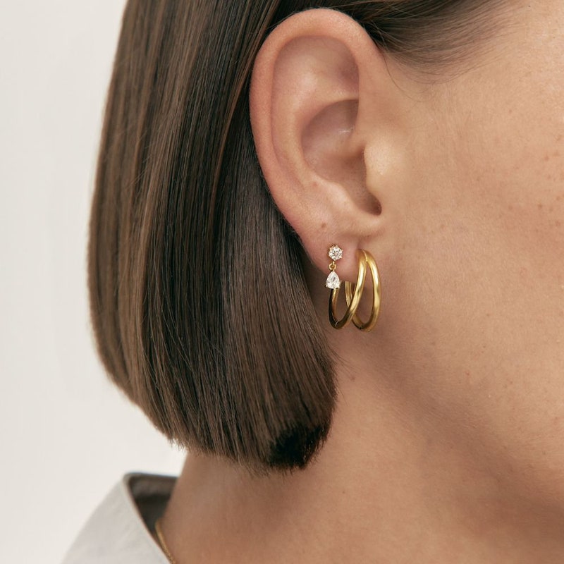 Double Hoop Earrings - Etsy