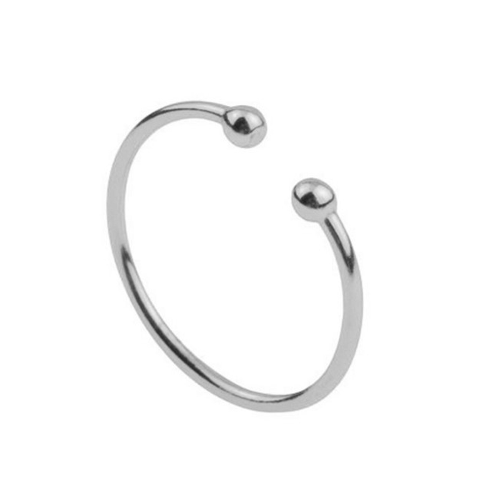 Two Ball Open Ring Minimalist Ring Tiny Gold Ring Dainty - Etsy