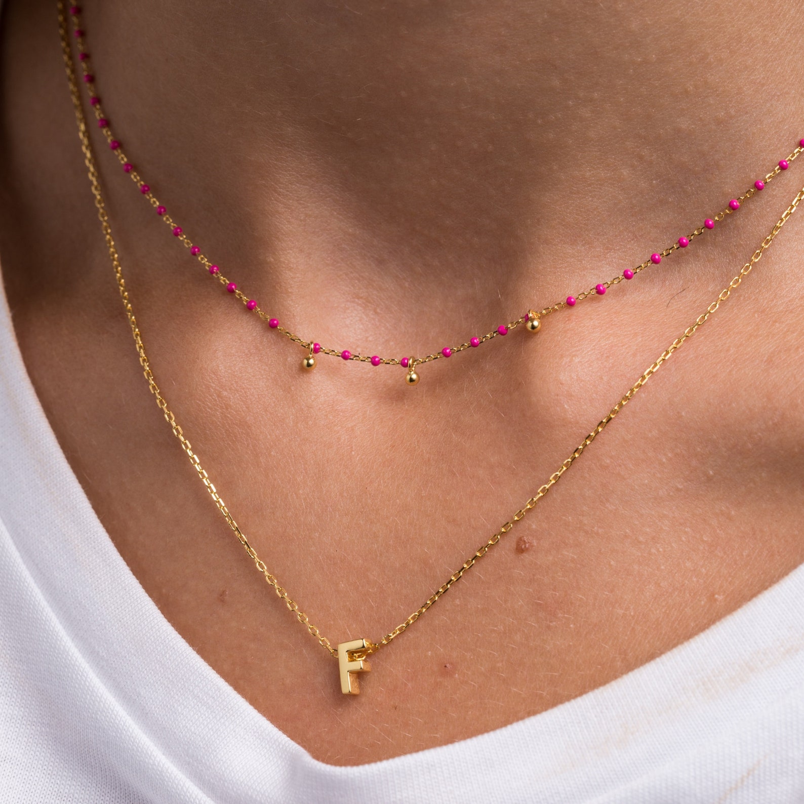 Initial Necklace Letter Necklace Font Necklace Gold - Etsy