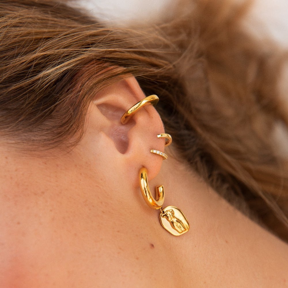 Small Hoops Earrings-gold Ear Cuff Ear Cuff Earrings Gold - Etsy UK