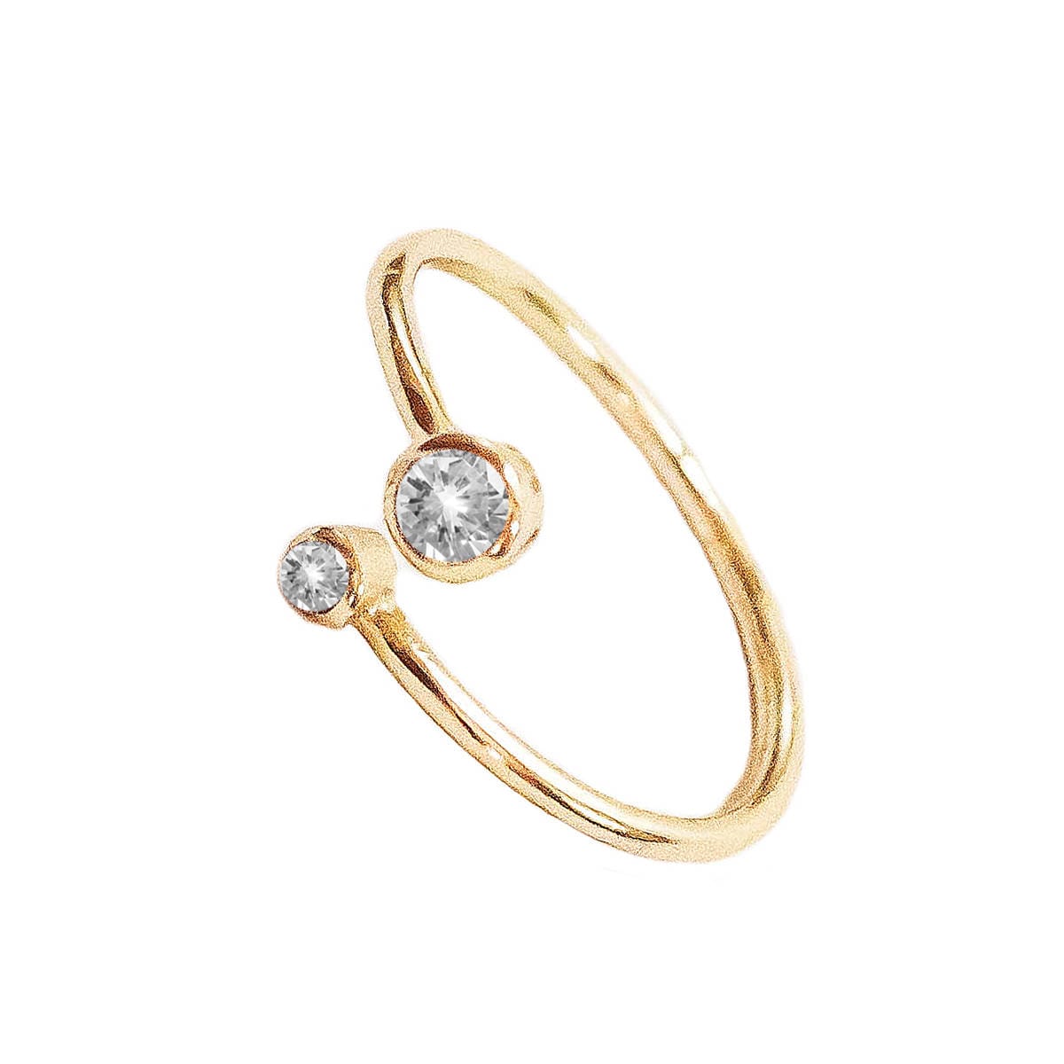 Open ring Minimalist ring Clear cz ring Engagement ring | Etsy